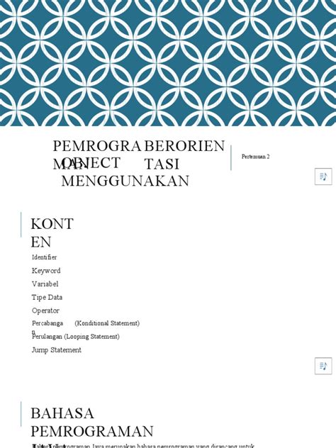 Materi 2 Variabel Tipe Data Operator Dll Voice Pdf