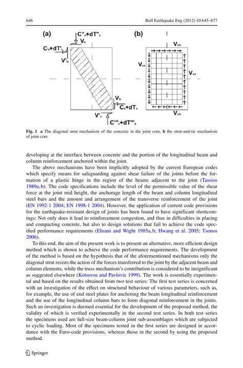 Solution Seismic Design Of Rc External Beam Column Joints Bulletin Of
