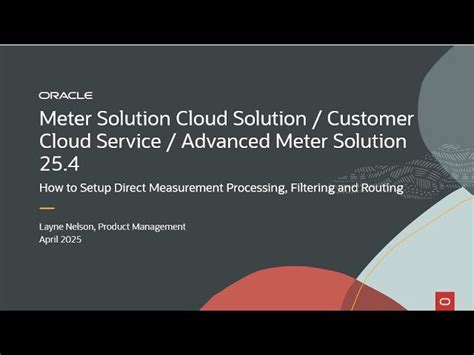 Free Video Oracle Utilities Meter Solution And Customer Cloud Services 254 Direct