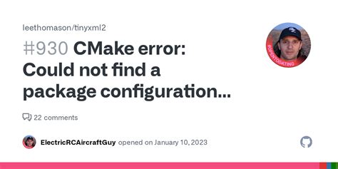 Cmake Error Could Not Find A Package Configuration File Provided By