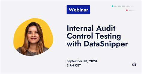 Datasnipper On Linkedin Webinar Internal Audit Control Testing With Datasnipper Sep 1st