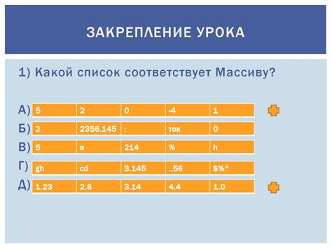Одномерный массив презентация онлайн