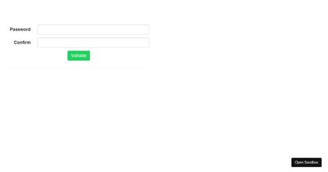 vue template for form validation with fastest validator codesandbox