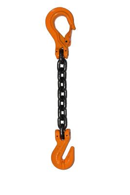 58 X 15 Ft Single Leg Lifting Chain Sling W Grab Hook Safety Latch
