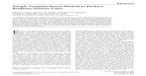 Pdf Simple Template Based Method To Produce Bradbury Nielsen Gates