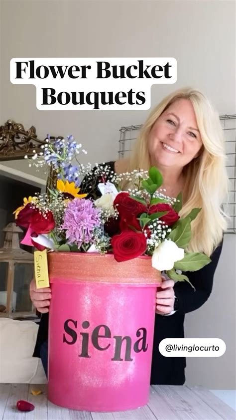 DIY Flower Bucket Bouquets Pinterest