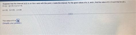 Solved Suppose That The Interval Ab Is On The X Axis With