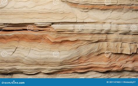 Stratified Beauty Limestone Sedimentary Patterns Ai Generate Stock