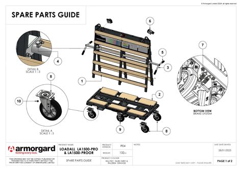 Loadall La1500 Pro Spare Parts Guide Armorgard Uk