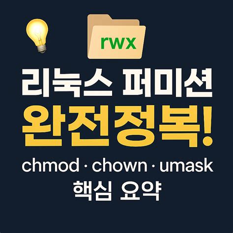 리눅스 파일 퍼미션 완전정복 Chmod Chown Umask까지 한 방에