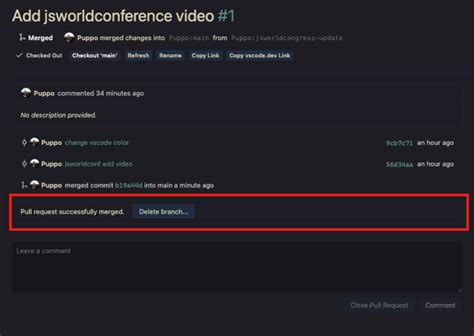 Creating And Merging Pull Requests In Vs Code