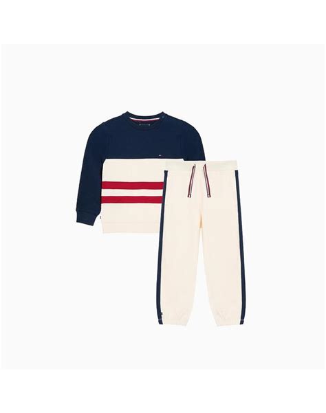 컬러블록 스웨트 세트