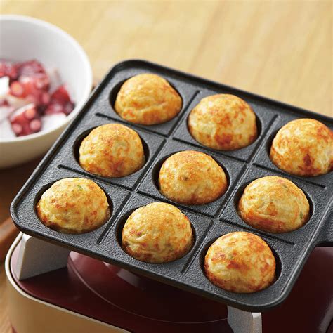 Tikusan Takoyaki Pan Cast Iron Takoyaki Maker Skillet Griddle Japanese
