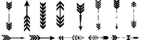 Bộ Biểu Tượng Mũi Tên Lớn Màu đen Biểu Tượng Mũi Tên Mũi Tên đơn Giản