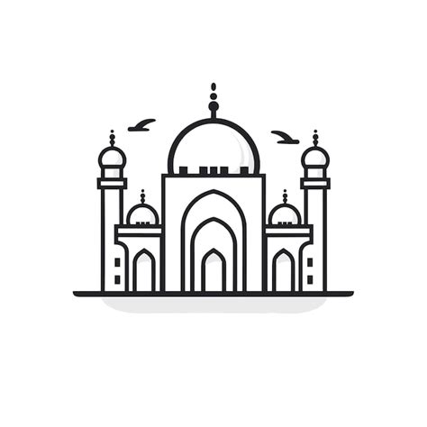 Premium Vector Black Mosque Vector