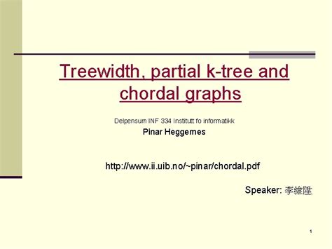 Treewidth Partial Ktree And Chordal Graphs Delpensum Inf