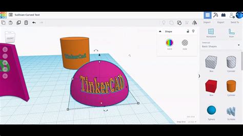 Tinkercad Wrapping Text On Object Youtube