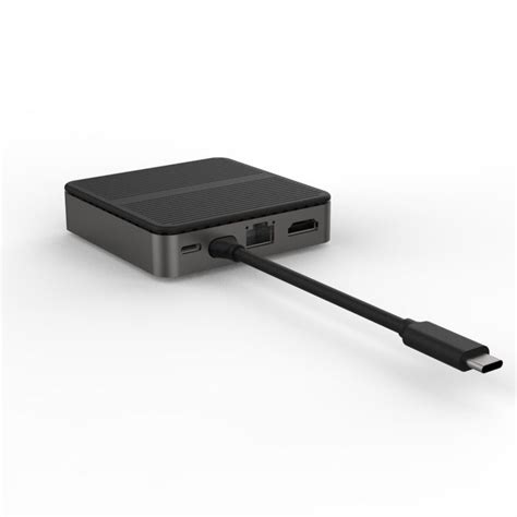 Type C Square 9 In 1 Usb C Hub Hd 4k Type C Docks Rj45 Pd 100w 3xusb 3