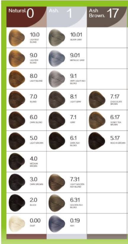 Ash Brown Bremod Hair Color Chart Bremod Hair Color Ash Series Ash My