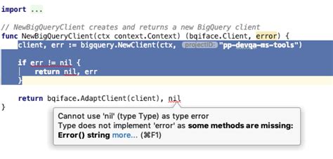 Goland Doesn T Understand Nil Type IDEs Support IntelliJ Platform JetBrains