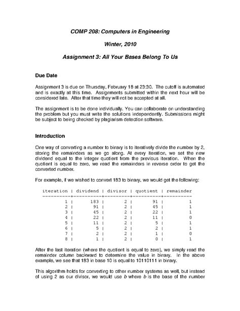 2010 Assignment 3 Practiceexam Comp 208 Computers In Engineering