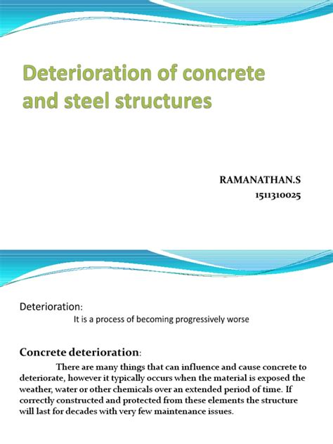 Deterioration Of Concrete And Steel Structures Pdf Concrete