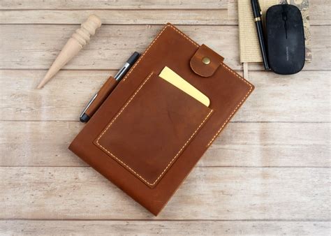 Leather 6x9 Field Notes Steno Book Cover With Pen Holdersteno Book