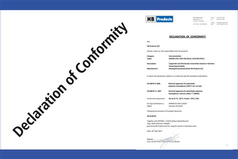 Hbproducts Usa Distributor Declaration Of Conformity