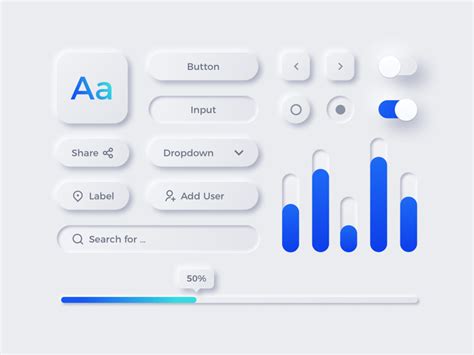 neumorphic ui elements kit sketch freebie download free resource for
