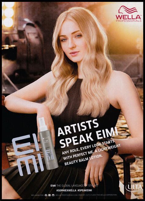 Sophie Turner 1 Pg Clipping 2017 Ad For Wella Ebay