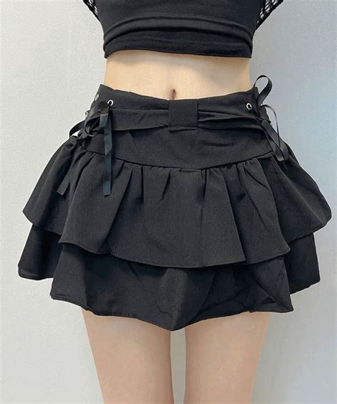 당일발레코어💕러블리 미니스커트 캉캉치마 밴딩스커트 속바지내장 플레어스커트 허리밴딩 데이트룩 여친룩 숏치마 2color
