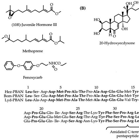 Major Isoprenoid Or Neuropeptide Hormones That Regulate Pheromone