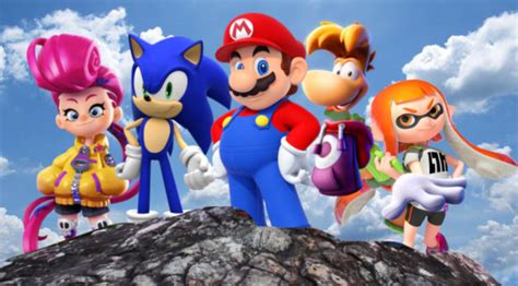 Mario Sonic Inkling Girl Berecca And Rayman By Noe0123 On Deviantart