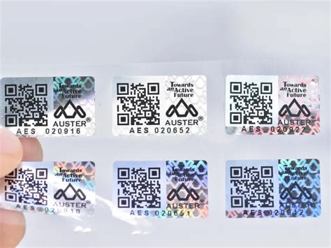 뜨거운 판매 일련 번호 Qr 코드 홀로그램 스티커 라벨 빠른 배달