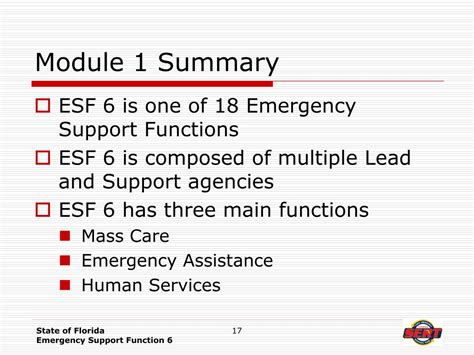 Ppt Emergency Support Function 6 Mass Care And Emergency Assistance