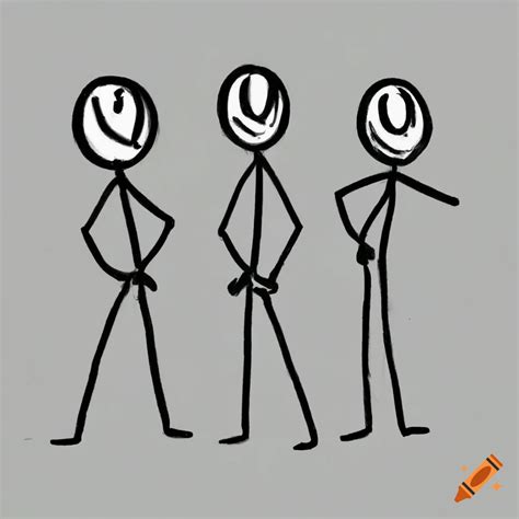 3 Stick Figure Friends