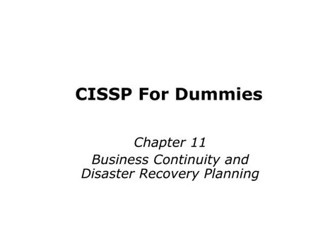 PPT CISSP For Dummies PowerPoint Presentation Free Download ID