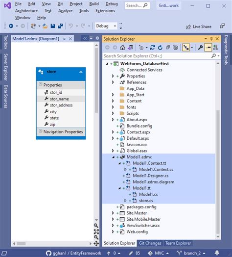 Entity Framework 10 With Net Webforms Database First