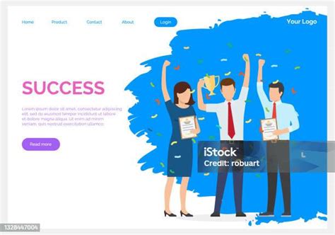 성공 배너 목표 달성 비즈니스 목표에 도달 승자 비전 성공적인 팀워크 전략 남자 사업가에 대한 스톡 벡터 아트 및 기타 이미지