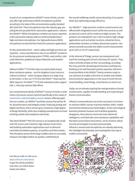 Infineon Xensiv Sensor Solutions Productselectionguide V01 00 En