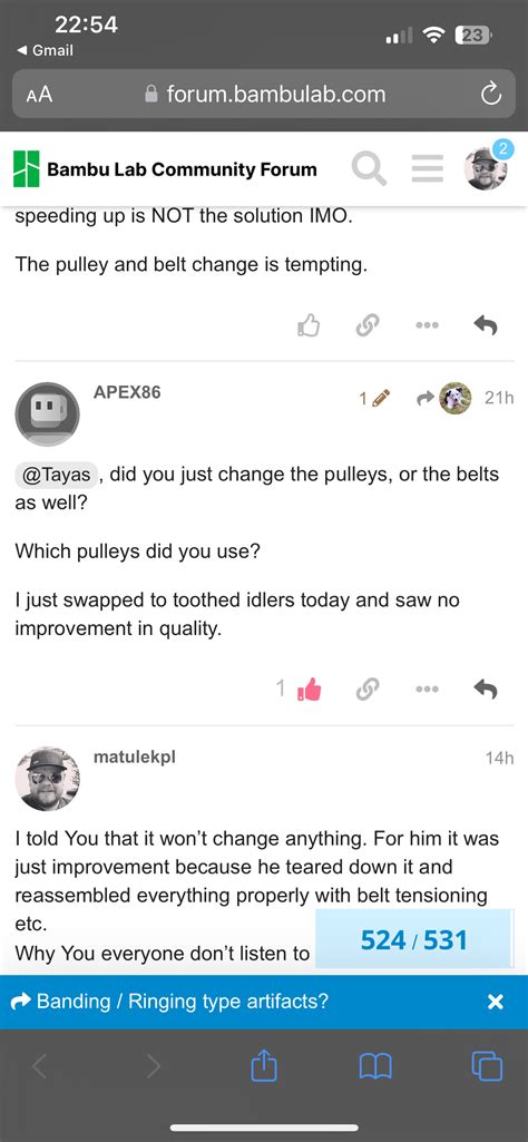 Banding Ringing Type Artifacts 546 By Matulekpl Bambu Lab X1c Bambu Lab Community Forum