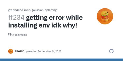 Getting Error While Installing Env Idk Why · Issue 234 · Graphdeco Inriagaussian Splatting