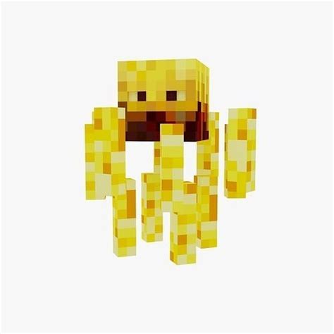 3d Model Minecraft Blaze Rigged Vr Ar Low Poly Cgtrader