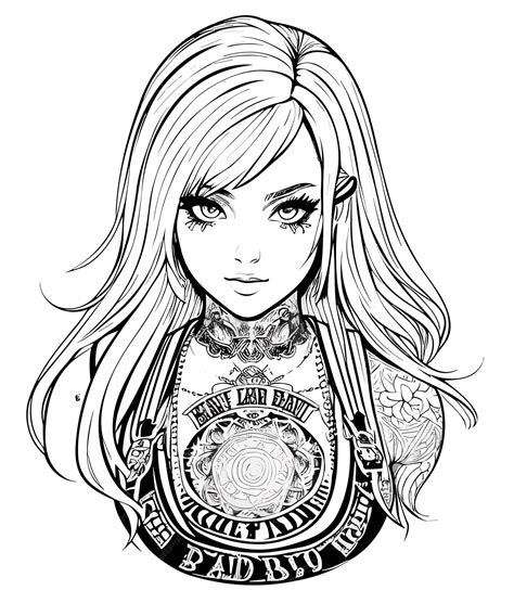 Premium Vector A Vector Art Handdrawn Pencil Of A Bad Girl Sketch Illustration