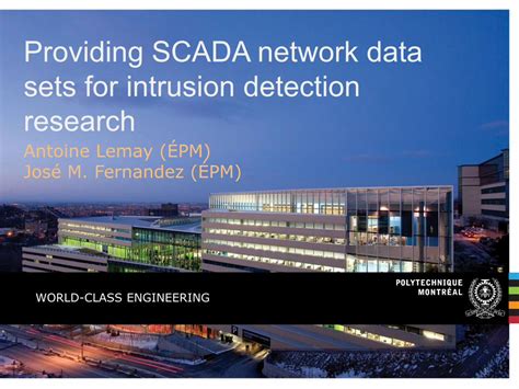 Pdf Providing Scada Network Data Sets For Intrusion Detection