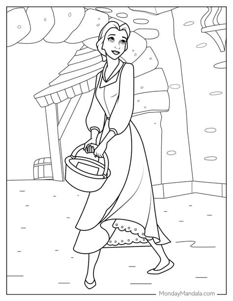 24 Belle Coloring Pages Free Pdf Printables