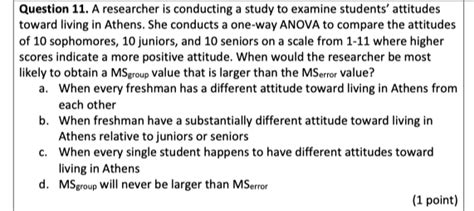 Solved Question A Researcher Is Conducting A Study To Chegg