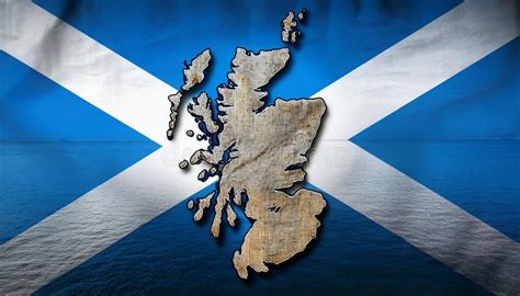 Map Of Scotland With Flag Stock Illustration Illustration Of Poster 346040877