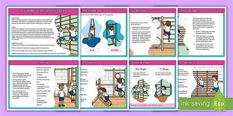 Wall Bar Activity Ideas Gymnastics For Ks1 Pe