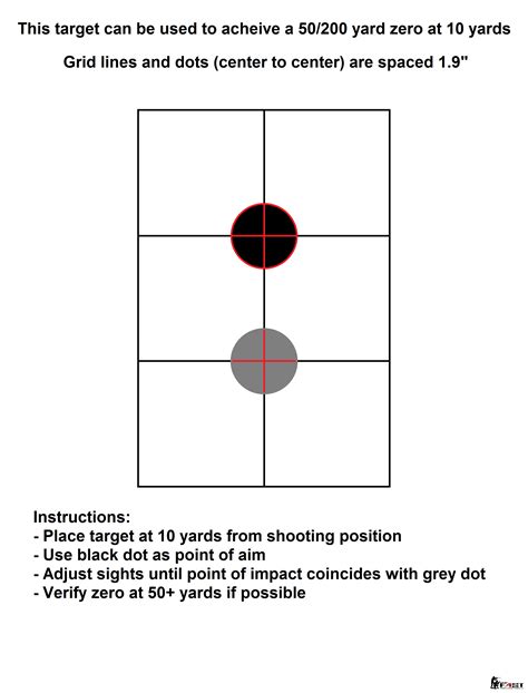 50 Yard Zero Target Printable
